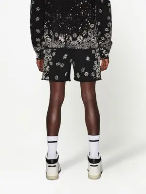 Amiri Bandana Shorts - Black