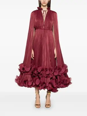 ANA RADU Plissé Maxi Dress