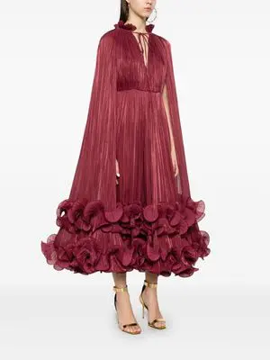 ANA RADU Plissé Maxi Dress
