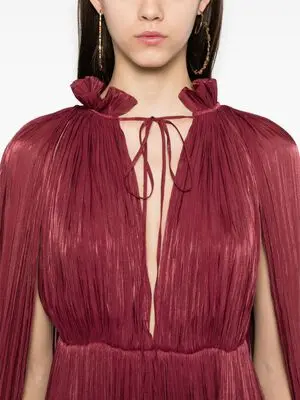 ANA RADU Plissé Maxi Dress