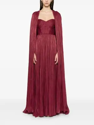 ANA RADU Layered Plissé Gown