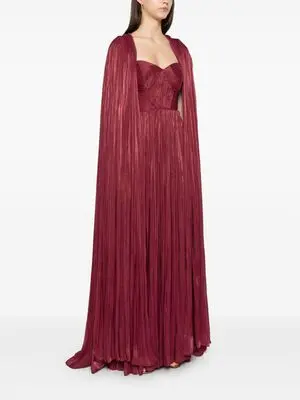 ANA RADU Layered Plissé Gown