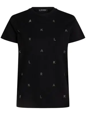 Karl Lagerfeld Rhinestone-embellished T-shirt - Black