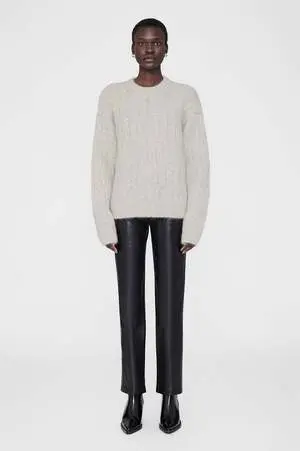 ANINE BING Marisol Cable Knit Sweater