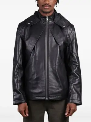 FLANEUR Leather Balaclava Jacket