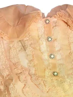 Valentino Garavani Crepe Couture Embroidered Mini Dress