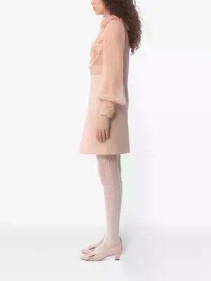 Valentino Garavani Crepe Couture Embroidered Mini Dress