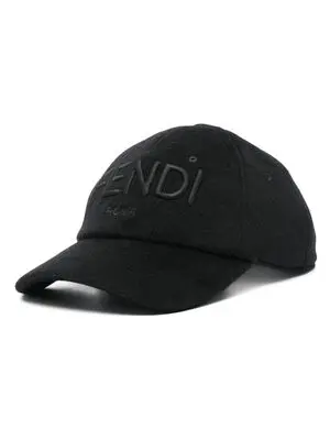 Fendi Wool Baseball Cap - Black