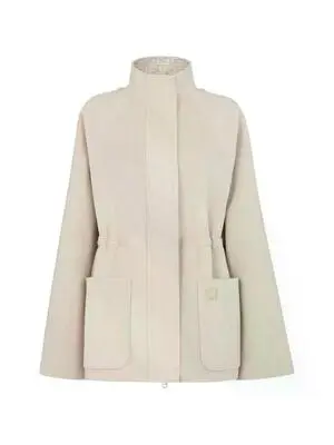 Fendi Wool Blend Parka - Neutrals