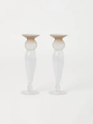 Brunello Cucinelli Murano Glass Candlesticks