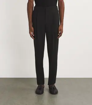 Giorgio Armani Virgin Wool Straight Leg Trousers