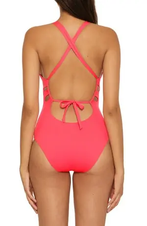 BECCA By Rebecca Virtue O-ring One-piece Swimsuit - Grapefruit