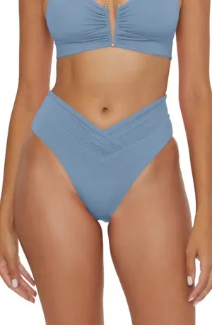 BECCA® By Rebecca Virtue Color Code High Waist Bikini Bottoms - New Mist