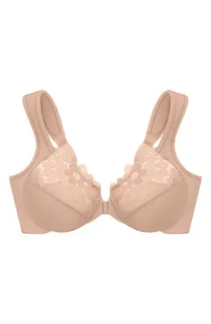 GLAMORISE Front Clasp Underwire Bra - Cafe