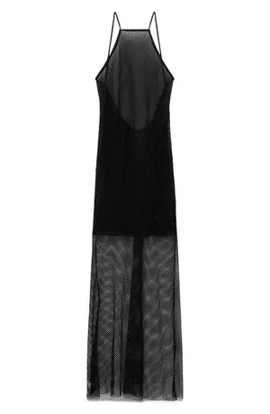 Mango Crystal Mesh Maxi Dress