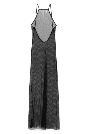 Mango Crystal Mesh Maxi Dress