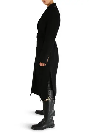 BELLE & BLOOM Skylight Longline Wool-blend Coat - Black