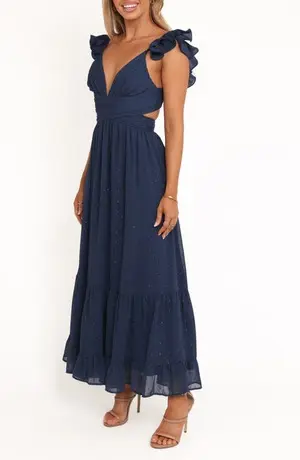 PETAL & PUP Harmony Floral Maxi Dress - Navy