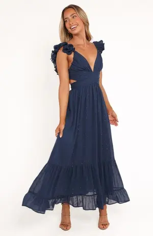 PETAL & PUP Harmony Floral Maxi Dress - Navy