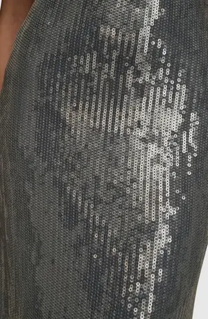 Donna Karan New York Sequin Mesh A-line Skirt