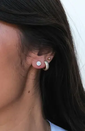 NICKEL & SUEDE Volleyball Stud Earrings