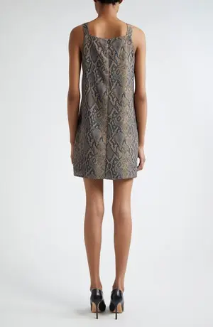 Emporio Armani Snakeskin Print Shift Dress - Multi