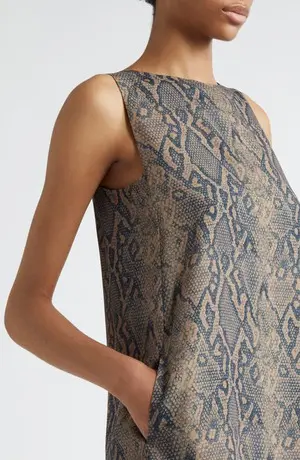 Emporio Armani Snakeskin Print Shift Dress - Multi