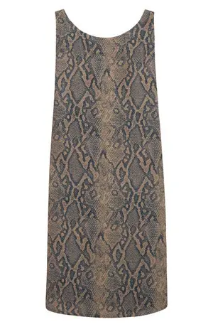 Emporio Armani Snakeskin Print Shift Dress - Multi