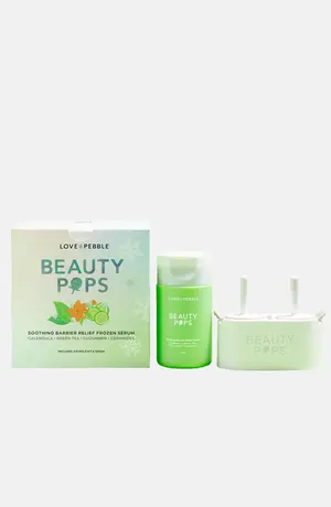 LOVE AND PEBBLE Beauty Pops Soothing Barrier Frozen Serum Kit - Green