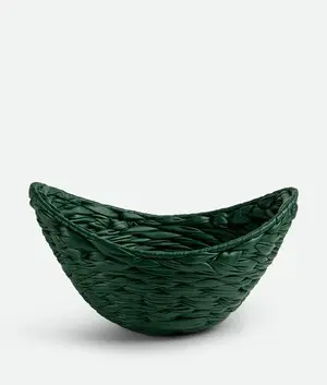 BOTTEGA  VENETA Intreccio Foulard Nest Basket - Raintree