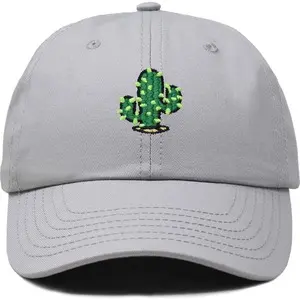 DALIX Dalix Cactus Embroidered Cap Gray