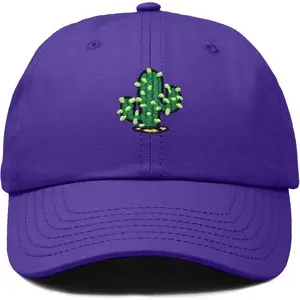 DALIX Cactus Embroidered Cap - Purple