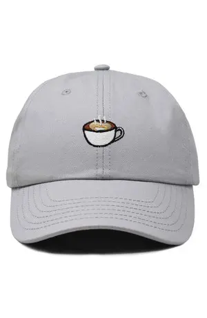 DALIX Dalix Cappuccino Embroidered Cap Gray