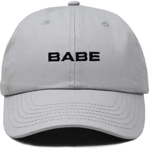 DALIX Dalix 'Babe' Embroidered Cap Gray