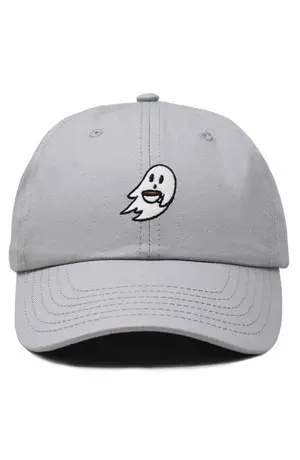 DALIX Dalix Coffee Ghost Embroidered Cap Gray