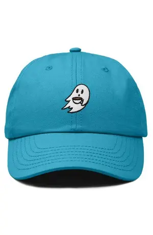 DALIX Dalix Coffee Ghost Embroidered Cap Teal