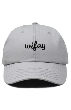 DALIX Dalix Wifey Embroidered Cap Gray