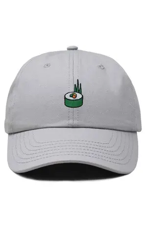 DALIX Dalix Sushi Roll Embroidered Cap Gray