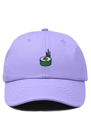 DALIX Dalix Sushi Roll Embroidered Cap Lavender
