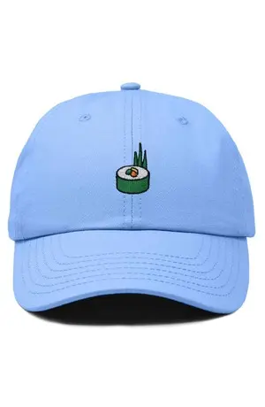 DALIX Sushi Roll Embroidered Cap - Light Blue