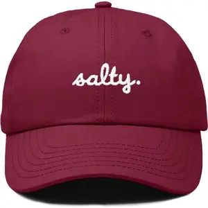 DALIX Dalix Salty Embroidered Cap Maroon