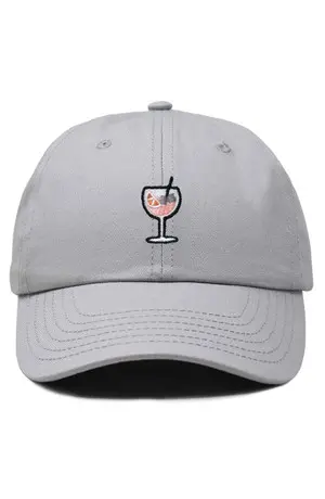 DALIX Dalix Spritz Embroidered Baseball Cap Gray