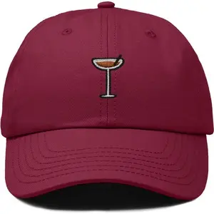 DALIX Dalix Espresso Martini Embroidered Cap Maroon