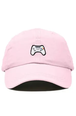 DALIX Game Controller Embroidered Cap - Washed Pink