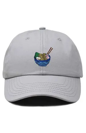 DALIX Dalix Noodles Embroidered Cap Gray