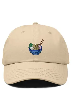 DALIX Dalix Noodles Embroidered Cap Khaki
