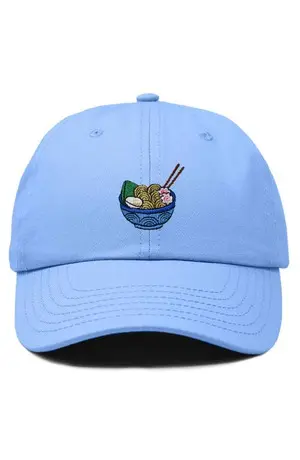 DALIX Dalix Noodles Embroidered Cap Light Blue