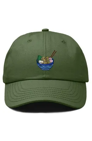 DALIX Dalix Noodles Embroidered Cap Olive