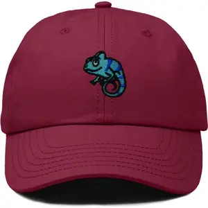 DALIX Dalix Chameleon Embroidered Cap Maroon