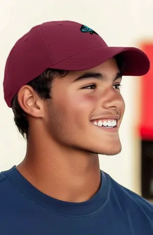 DALIX Chameleon Embroidered Cap - Maroon